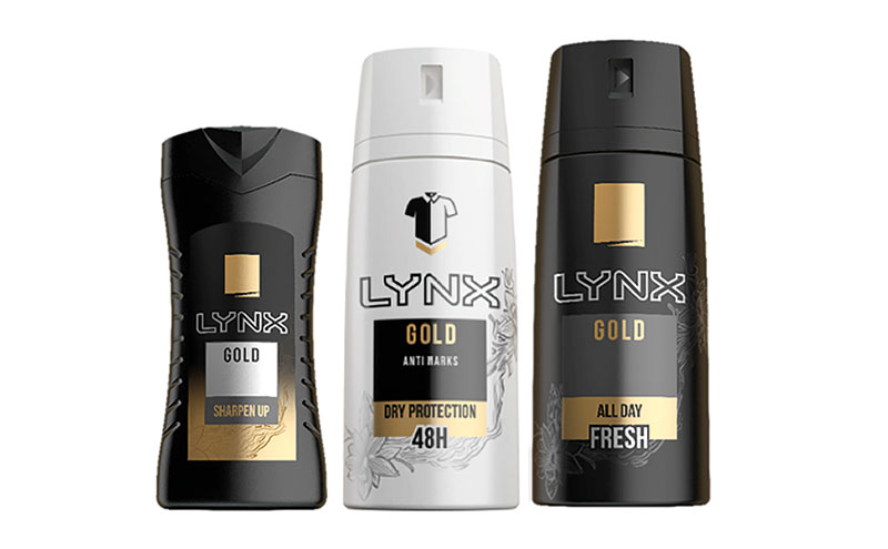 Spray gold on shelves