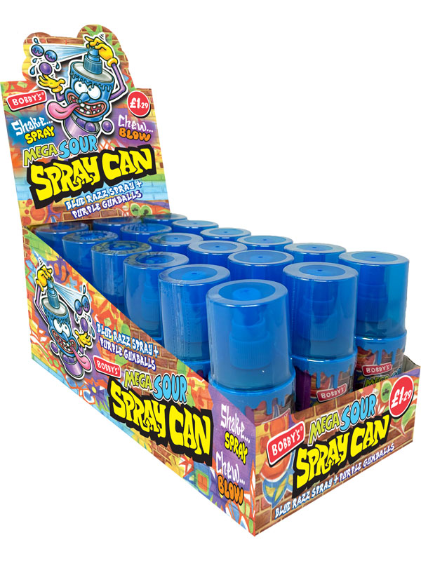 Bobby's Mega Sour Spray Can shake up sweets | Scottish Grocer ...