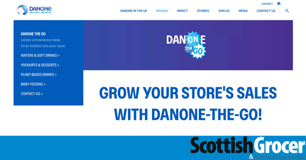 Danone gets on the go in trade website | Scottish Grocer & Convenience ...