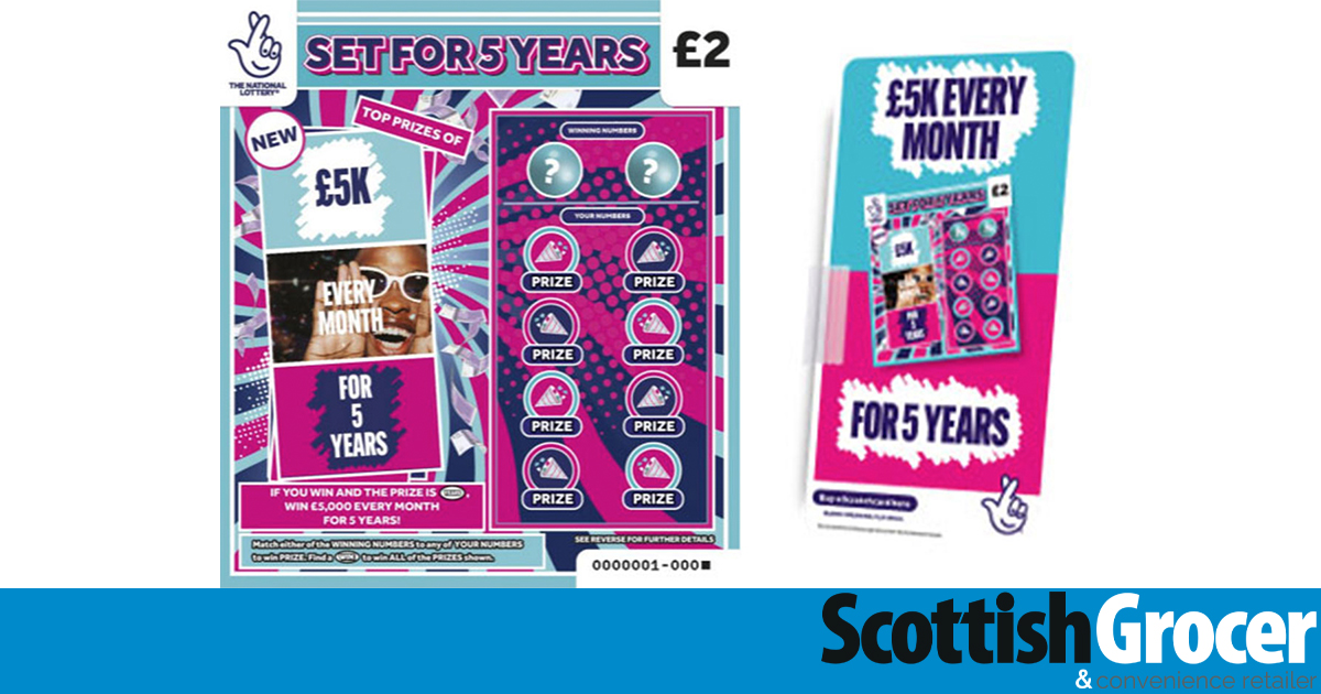 Allwyn launches 'Set For 5 Years' scratchcard | Scottish Grocer ...