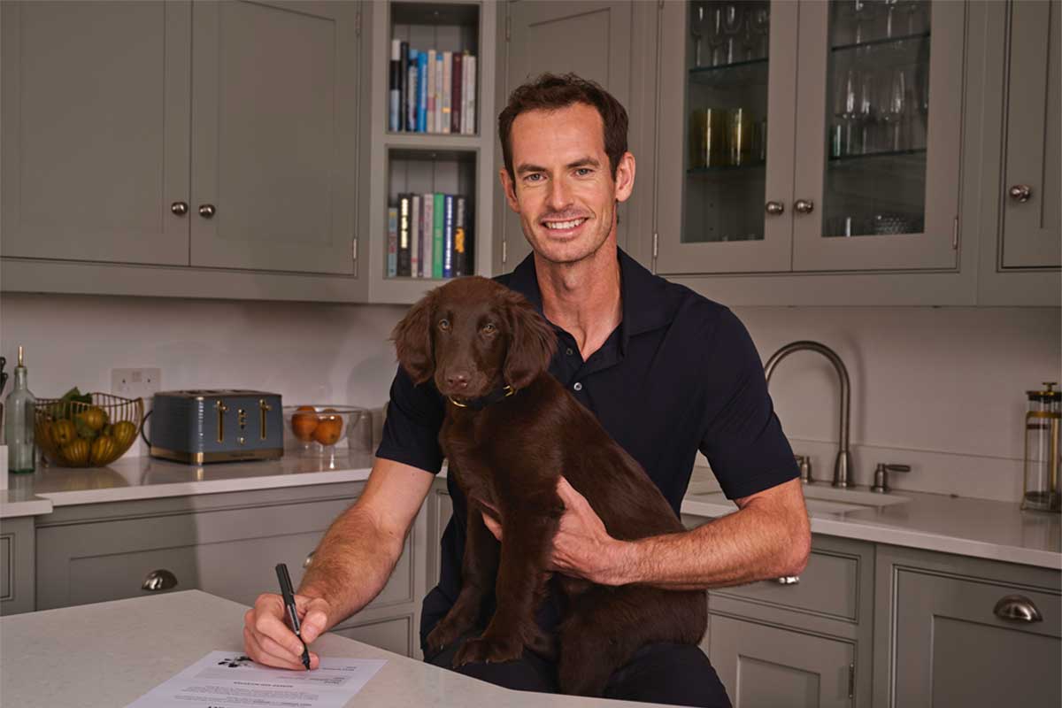 Andy Murray's puppy is to star in a new Purina ad campaign